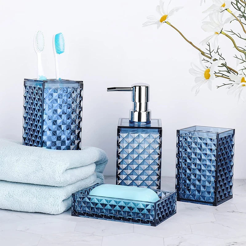 Fournier Diamond Embossed Bathroom Set – Velvan
